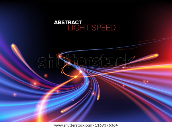Abstract Curvy Light Speed Stock Vector (Royalty Free) 1169376364
