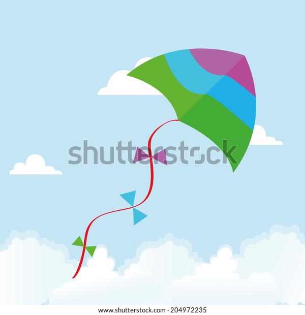 Abstract Cute Kite On Special Background Stock Vector (Royalty Free ...