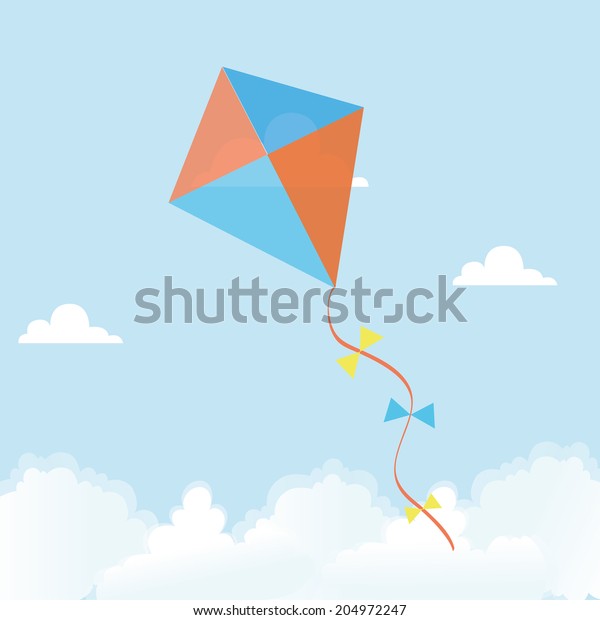 Abstract Cute Kite On Special Background Stock Vector (Royalty Free ...