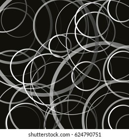 Abstract Cycle Line On Black Background Stock Vector (Royalty Free ...