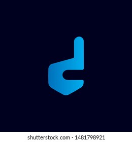 Abstract D Logo Vector Design Symbol Stock Vector (Royalty Free ...