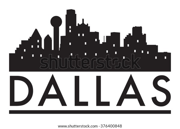 Abstract Dallas Skyline Various Landmarks Vector Stock Vector (Royalty ...