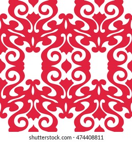 Abstract Damask Pattern Seamless Tile Stock Vector (Royalty Free ...