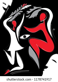 Abstract Dance Artwork Vector Art Stock Vector (Royalty Free ...