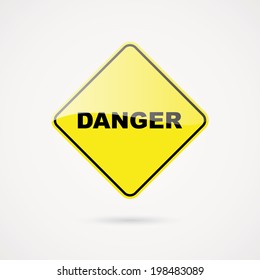 Abstract Danger Signal On White Background Stock Vector (Royalty Free ...