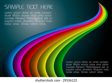 Abstract Dark Background Shaded Rainbow Lines Stock Vector (Royalty ...