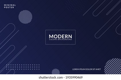 Abstract Dark Blue Line Dynamic Shape Stock Vector (Royalty Free ...