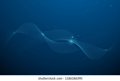 Abstract Dark Blue Wave Background Stock Vector (Royalty Free ...