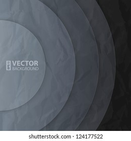 Abstract Dark Gray Round Shapes Background Stock Vector (Royalty Free ...