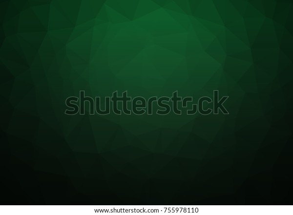 Abstract Dark Green Geometric Polygon Background Stock Vector (Royalty ...