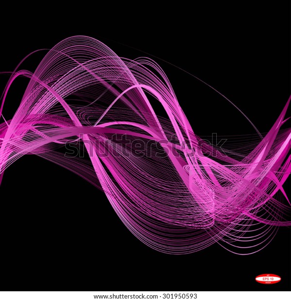 Abstract Dark Pink Line Purple Wave Stock Vector (Royalty Free ...