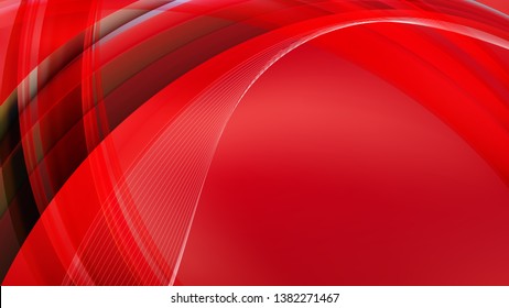 Red Curved Lines Background Illustration Stock Vector (Royalty Free ...