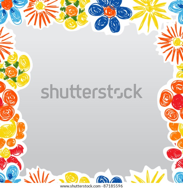 Abstract Decorative Flowers Boarder Template Ready Stock Vector ...