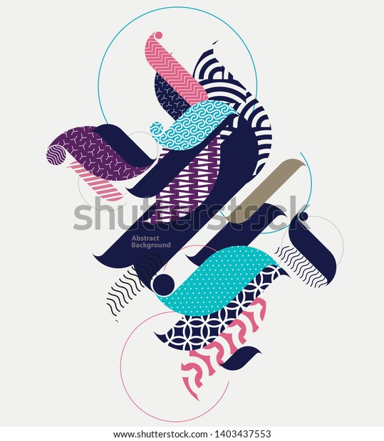 Abstract Decorative Grunge Composition Graphic Color Stock Vector ...