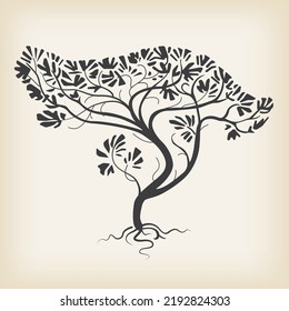 Abstract Decorative Tree Vector Illustration Stock Vector (Royalty Free ...