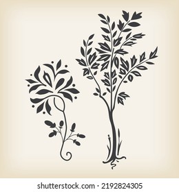Abstract Decorative Tree Vector Illustration Stock Vector (Royalty Free ...