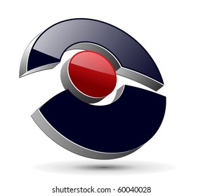Abstract Design 3d Glossy Symbol Vector Stock Vector (Royalty Free ...