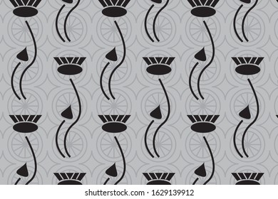 Abstract Design Black White Flowers Abstract Stock Vector (Royalty Free ...