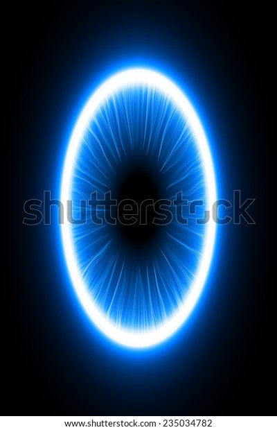 Abstract Design Blue Magic Portal Gate 스톡 벡터(로열티 프리) 235034782 ...