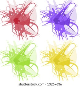 Abstract Design Four Colors Stock Vector (Royalty Free) 13267636 ...