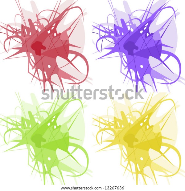 Abstract Design Four Colors Stock Vector (Royalty Free) 13267636 ...