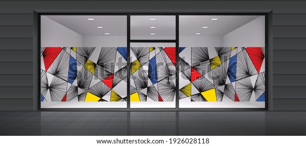 Abstract Design Glass Wall Graphics Glass Stock Vector (Royalty Free ...