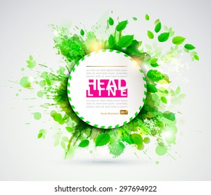 Abstract Design Green Leaves Stock Vector (Royalty Free) 297694922 ...
