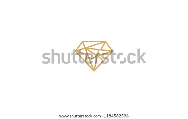 Abstract Diamond Line Art Vector Icon Stock Vector (Royalty Free ...