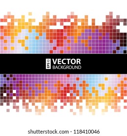 Abstract Digital Background Colorful Pixels Equalizer Stock Vector ...