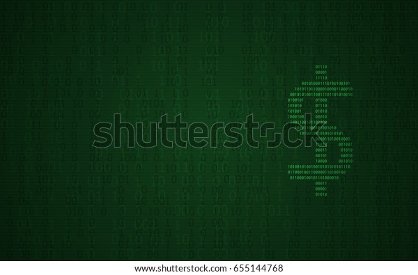 Abstract Digital Background Dollar Sign Binary Stock Vector (Royalty ...