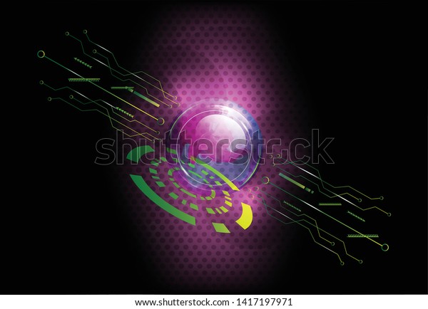 Abstract Digital Blue Green Screen Square Stock Vector (Royalty Free ...