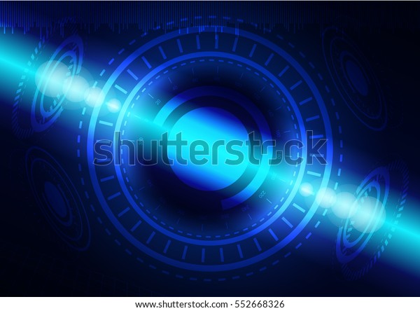 Abstract Digital Technology Color Background Futuristic Stock Vector ...