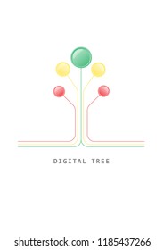 Abstract Digital Tree Logo Designs Conceptdigital Stock Vector (Royalty ...