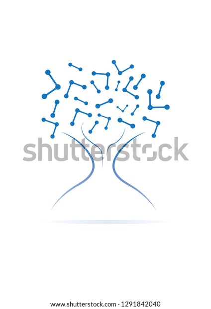 Abstract Digital Tree Logo Designs Conceptdigital Stock Vector (Royalty ...