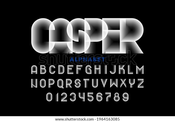 Abstract Disappeared Style Font Design Alphabet Stock Vector (Royalty ...