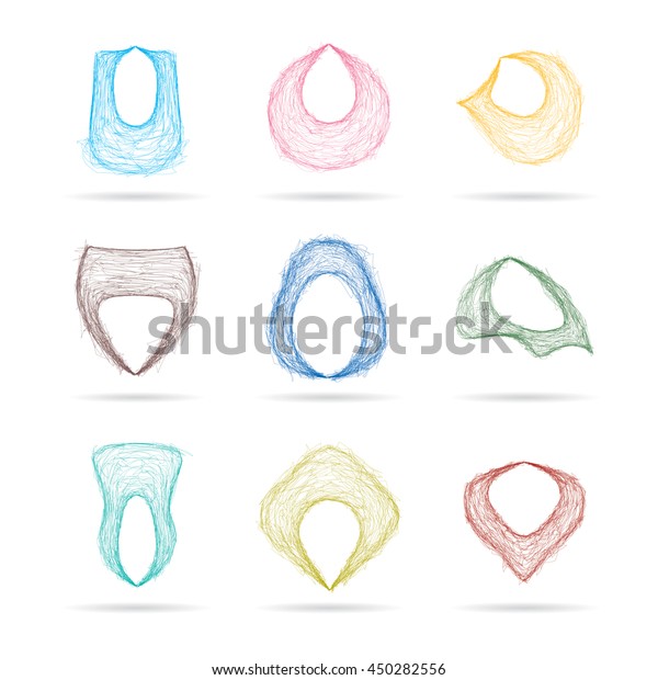 Abstract Distorted Symbols Vector Illustration Stock Vector (Royalty ...