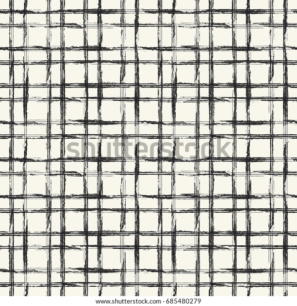 Abstract Distressed Grid Check Seamless Pattern Stock Vector (Royalty ...