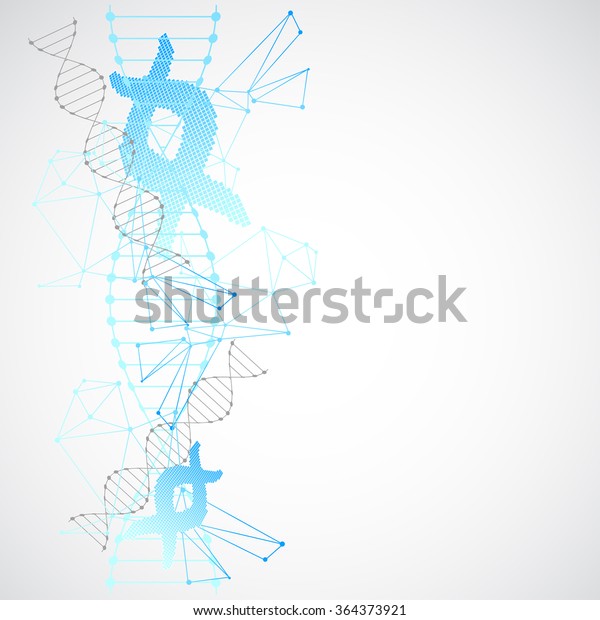 Abstract Dna Pixel Art Background Vector: vector de stock (libre de ...