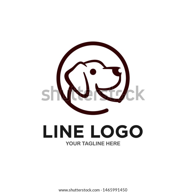 Abstract Dog Logo Design Creative Line Stock Vector (Royalty Free ...