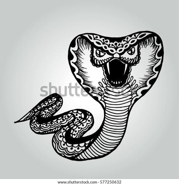 Abstract Doodle Snake Wildlife Collection Vector Stock Vector (Royalty ...