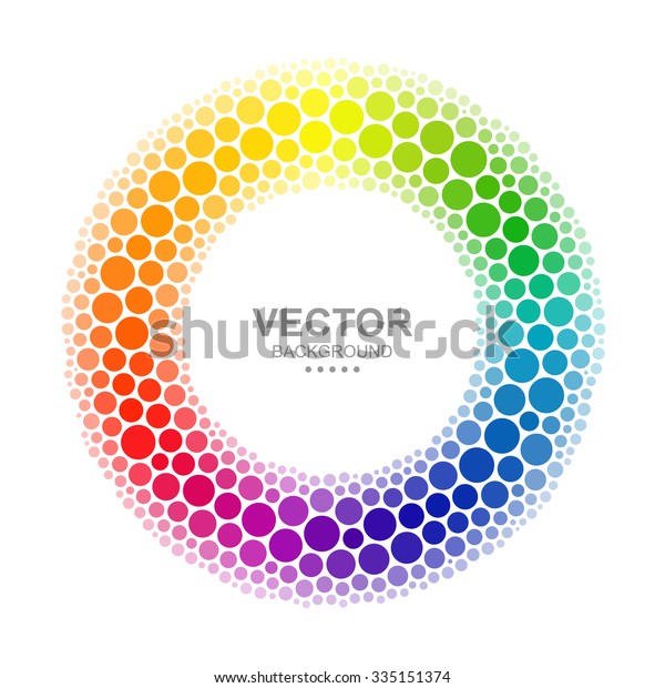 Abstract Dotted Color Wheel Stock Vector (Royalty Free) 335151374