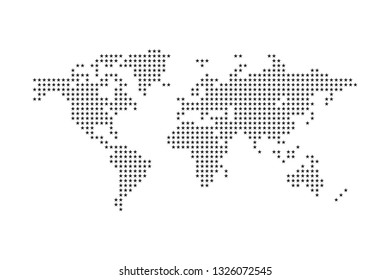 Abstract Dotted Map Stars Stock Vector (Royalty Free) 1326072545 ...