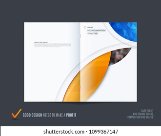 Brochure Design Round Template Colourful Modern Stock Vector (Royalty ...