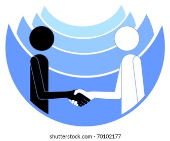 Abstract Drawing Two People Shaking Hands Stock Vector (Royalty Free ...