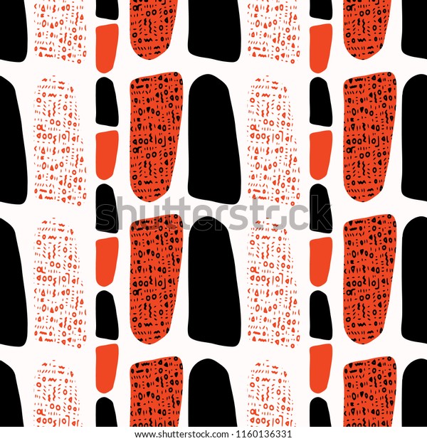 Abstract Drawn Cryptic Symbols Seamless Vector Stock Vector (Royalty ...