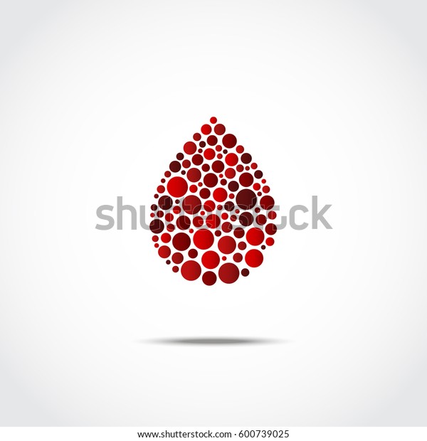 Abstract Drop Blood Drop Dots Different Stock Vector (Royalty Free ...