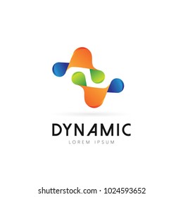 Abstract Dynamic Fluid Logo Sign Symbol Stock Vector (Royalty Free ...
