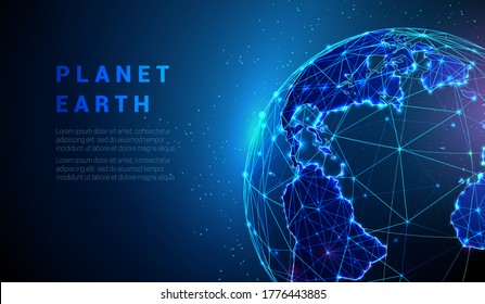 Abstract Earth Globe World Map Space Stock Vector (Royalty Free ...