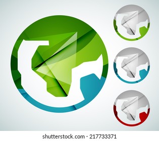 Abstract Earth Logo Design Made Color Stock Vector (Royalty Free ...
