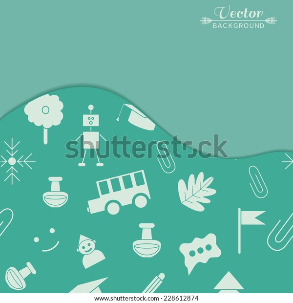 Abstract Education Background Invitation Card Design Stock Vector ...
